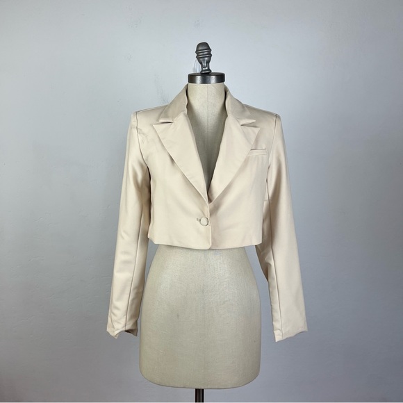 Lulus | Jackets & Coats | Lulus Cream Cropped Blazer | Poshmark
